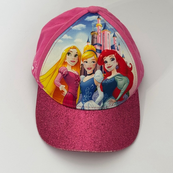 Disney | Accessories | Disney Princess Little Girls Glitter Hat Pink ...